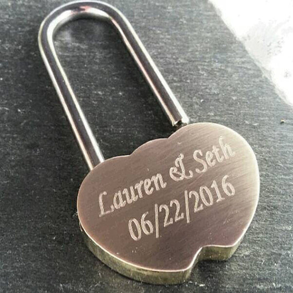 Personalised Engraved Brass One Lock Padlock (Small - 36mm)
